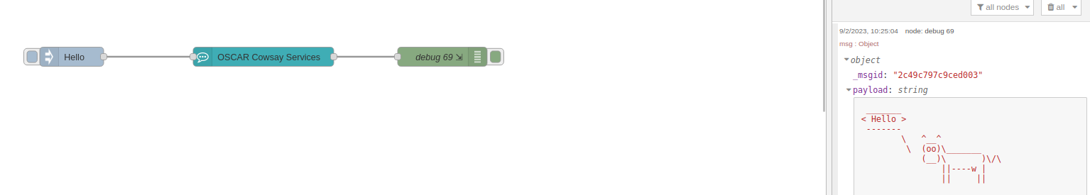 Design of workflows across OSCAR services with Node-RED (Part 1).